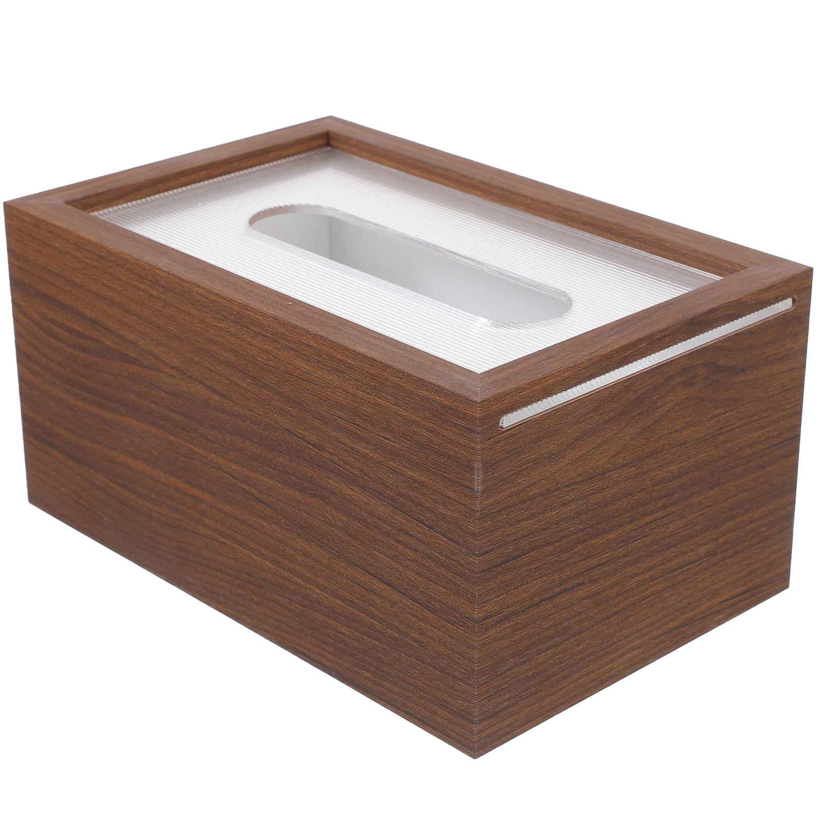 KAKOWELY 1Set Tissue Box Cover Rectangular Brown for Office Tissue ...