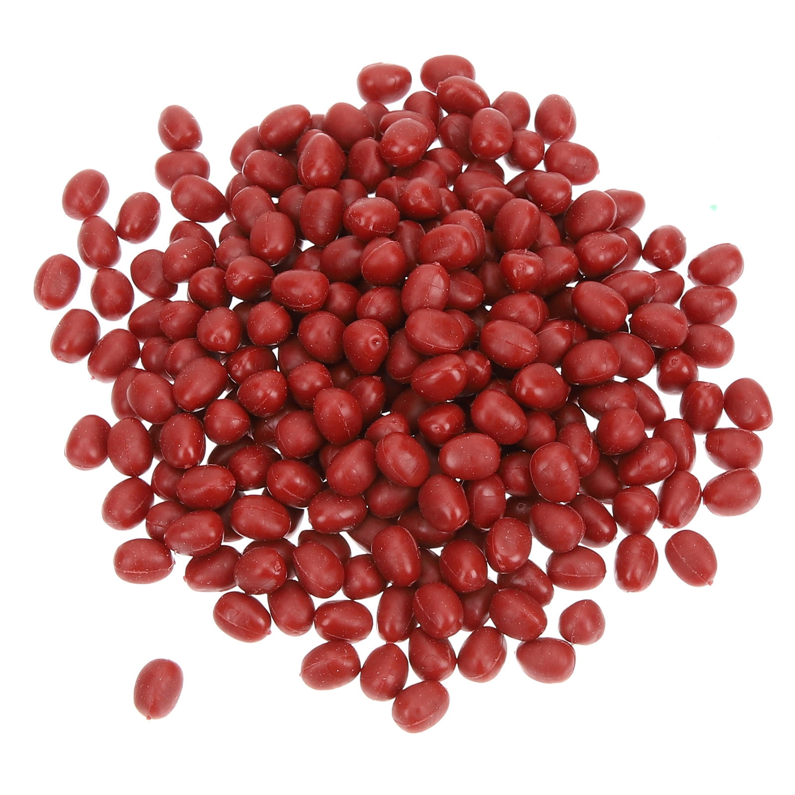 KAKOWELY 200g Set Artificial Red Beans Oval Shape PVC Material For ...