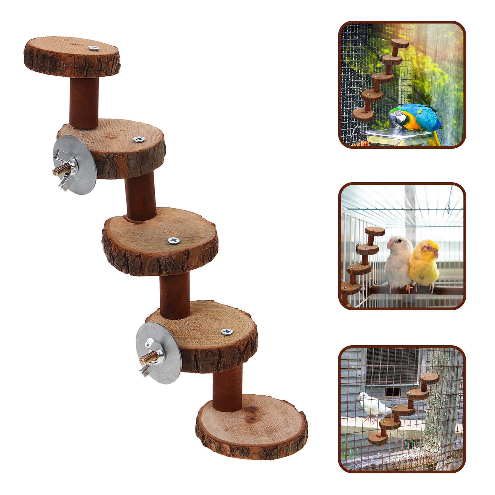 KAKOWELY 23Pack Climbing Ladder for Hamster in Light Brown Color for ...