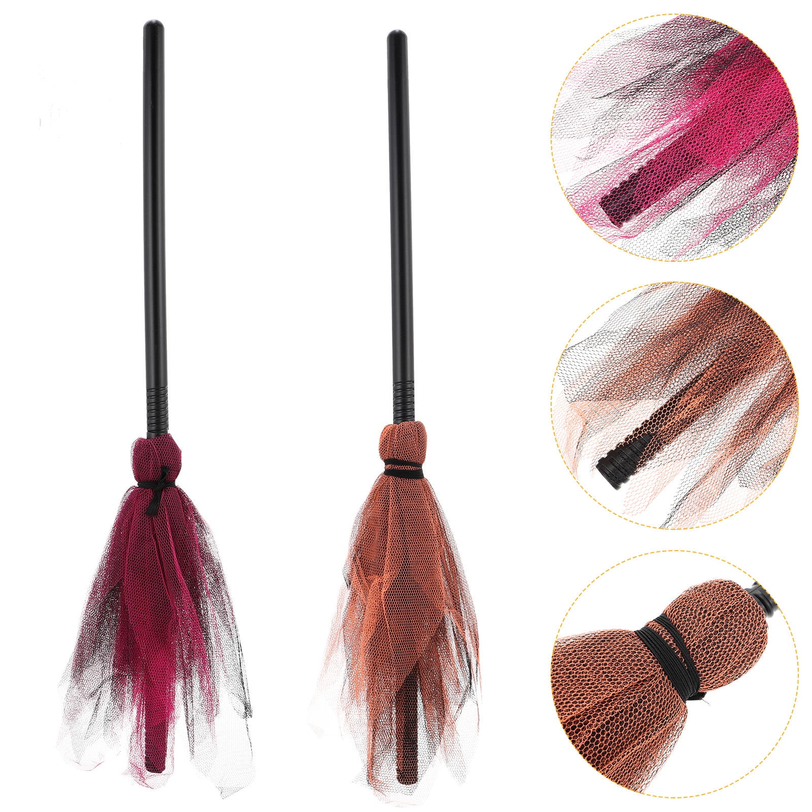 KAKOWELY 2Pack Broom Shape Broom for Masquerade and Parties - Walmart.com