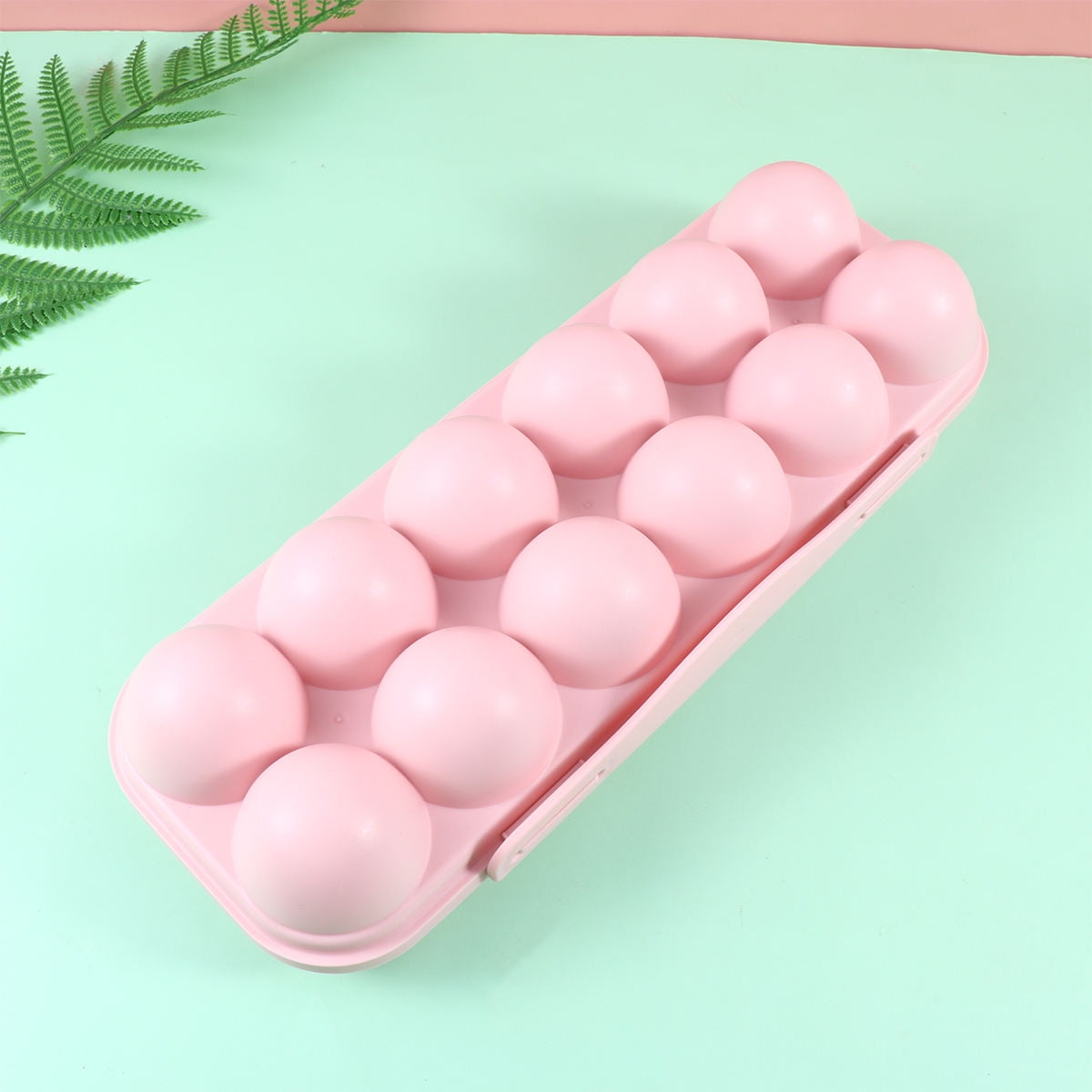 KAKOWELY 2Pack Egg Containers for Fresh Eggs 11.8x4.3x2.6in Pink PP ...