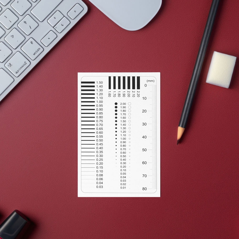 KAKOWELY 2Pcs Precision Measuring Tools Estimation Chart Transparent ...