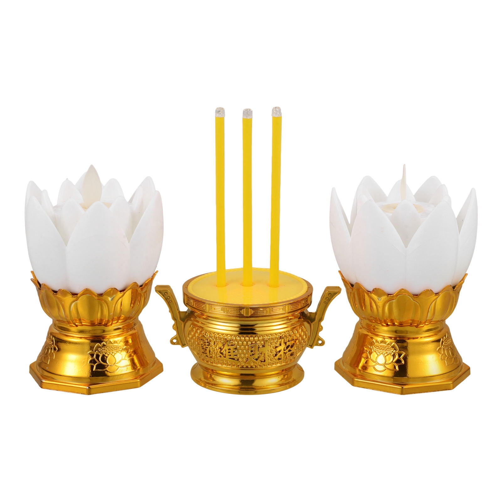 KAKOWELY 38Set Led Lotus Flower Lamp White Color Flameless Lighting For ...