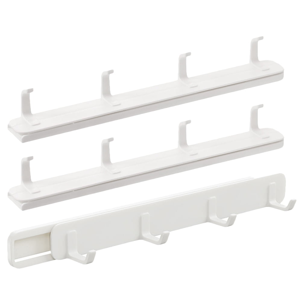 KAKOWELY 3Pcs Sliding Coat Hook for Closet Clothes Rack with Slide Rail ...