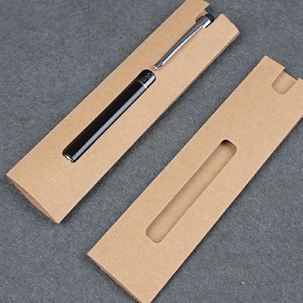 KAKOWELY 40Pcs Paper Tubes Black Rectangular Windowed Design for Pens ...