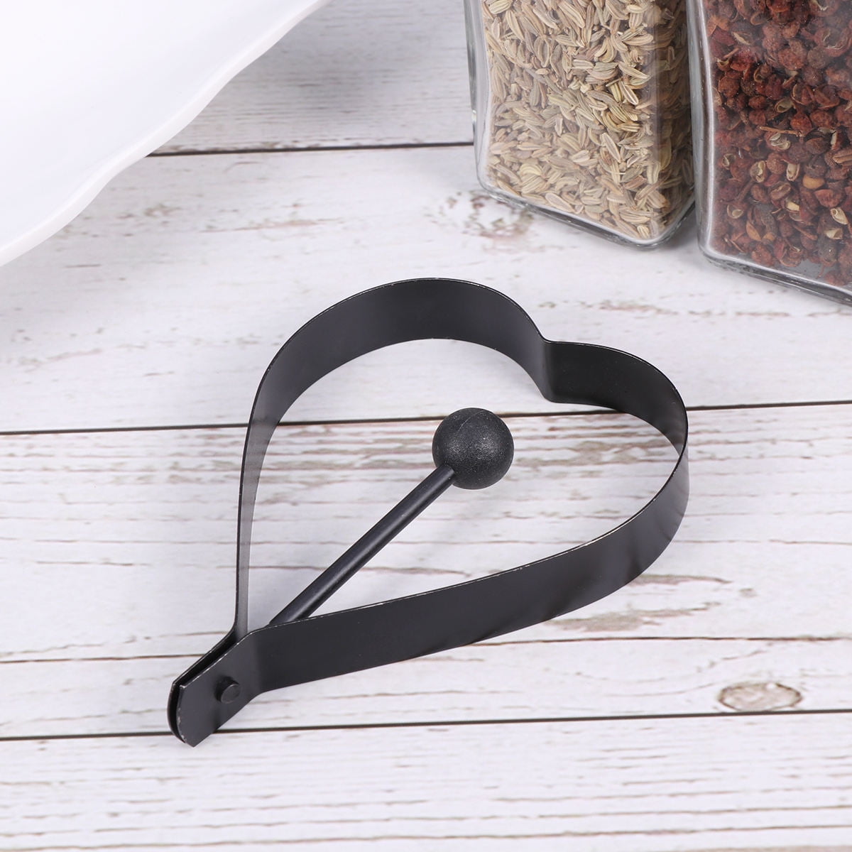 KAKOWELY 4Pcs Heart Shaped Pancake Mold Stainless Steel Cooking Tool ...