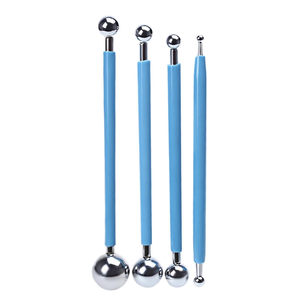 KAKOWELY 4Pcs Metal Ball Fondant Cake Tools for Diy Projects Home Use ...