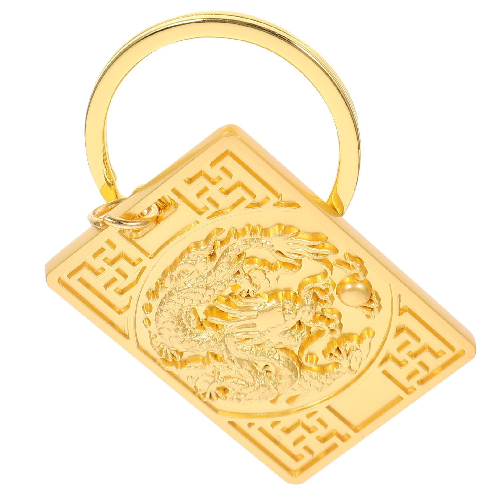 KAKOWELY 4Set Chinese Zodiac Design Dragon Key Pendant Golden Zinc ...