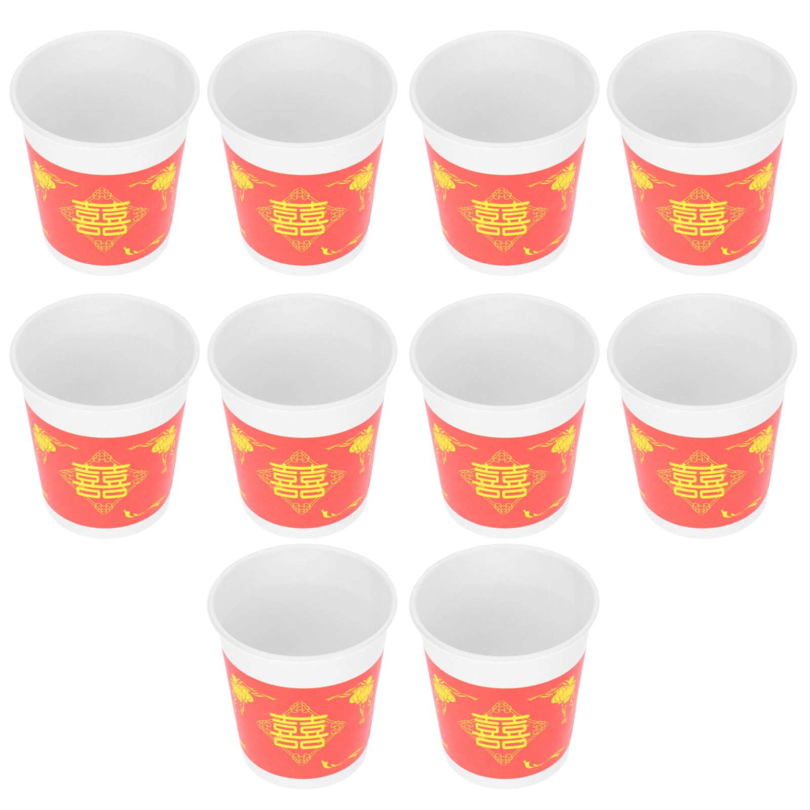 KAKOWELY 50Set Banquet Serving Cups Red Color Cylindrical Shape for ...