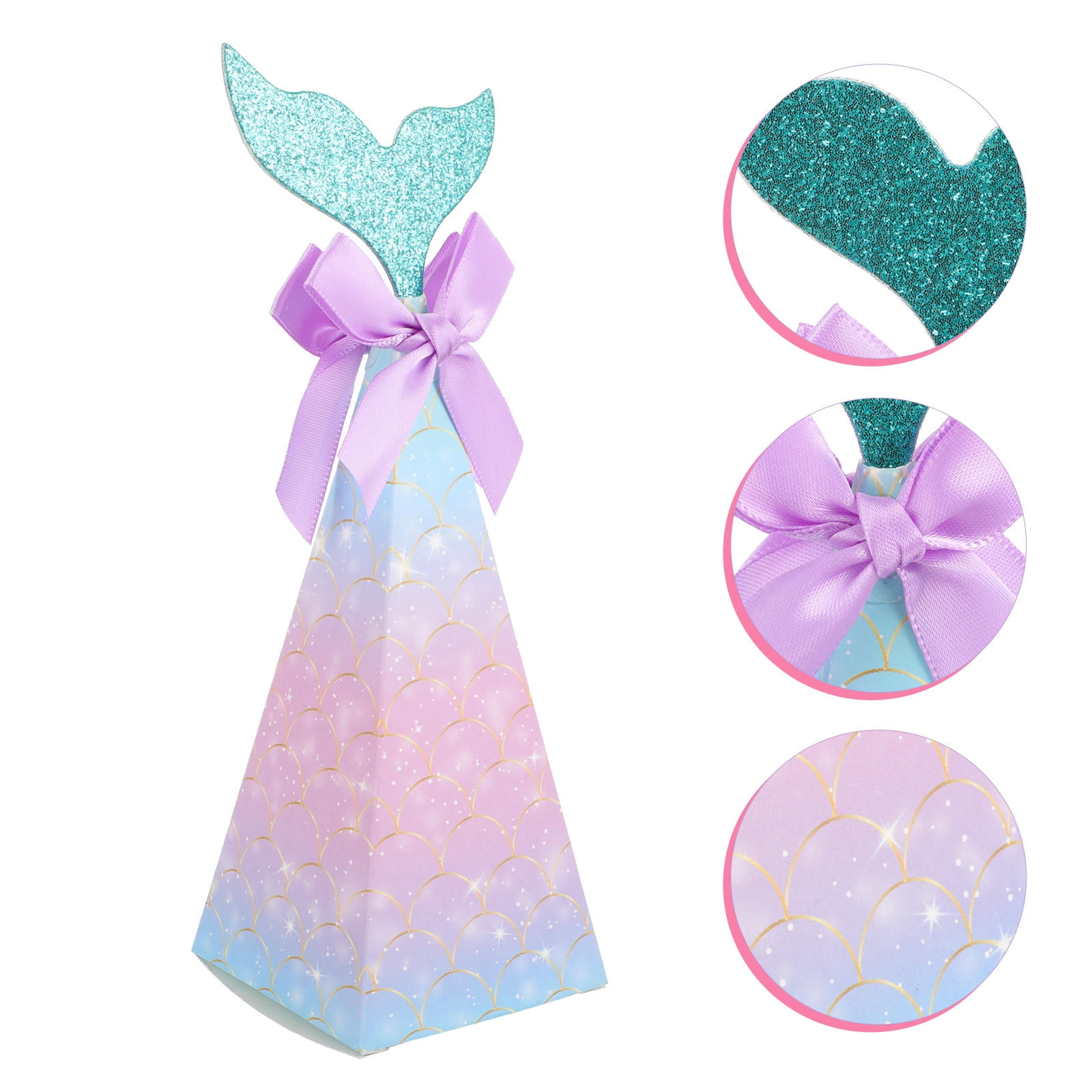 KAKOWELY 6 Set Mermaid Candy Packaging Multi Colored For present Boxs ...