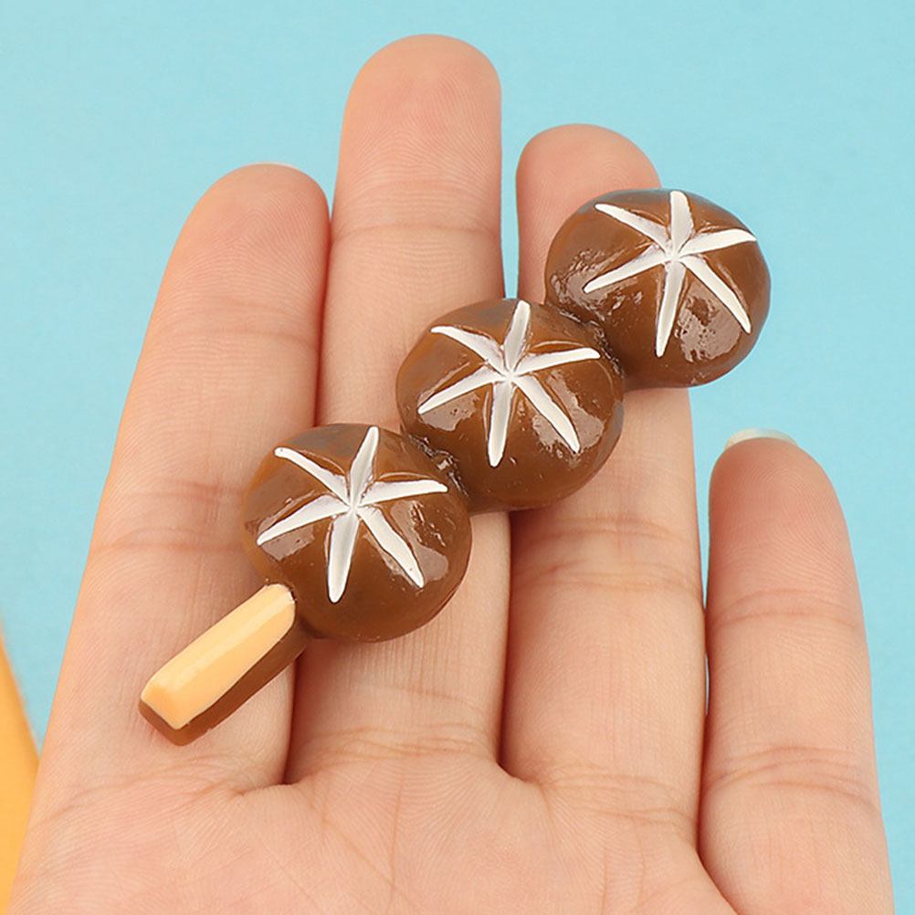 KAKOWELY 6Pcs Fake Snack Realistic Mini Design Resin Mixed Style Model ...