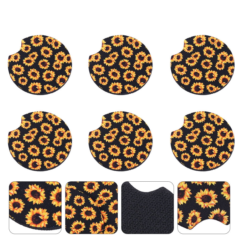 KAKOWELY 6Pcs Original Car Coasters Pad in Assorted Color for Anti-skid ...