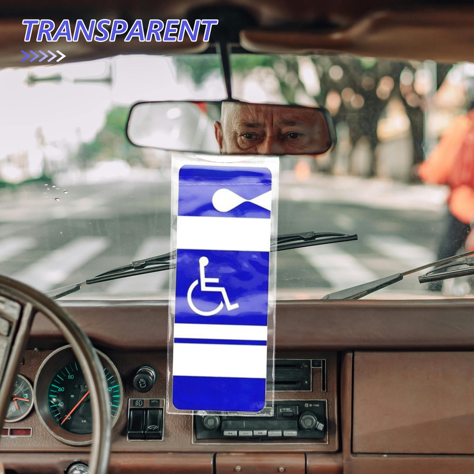 KAKOWELY 6Pcs Portable PVC Handicap Placard Holder for Storage and ...