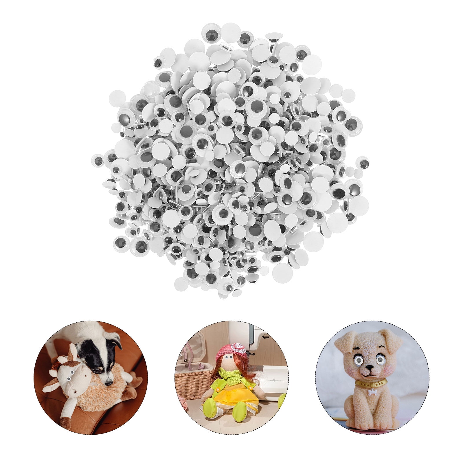 KAKOWELY 800Pcs Googly Eyes Stickers Assorted Sizes for Diy Craft ...