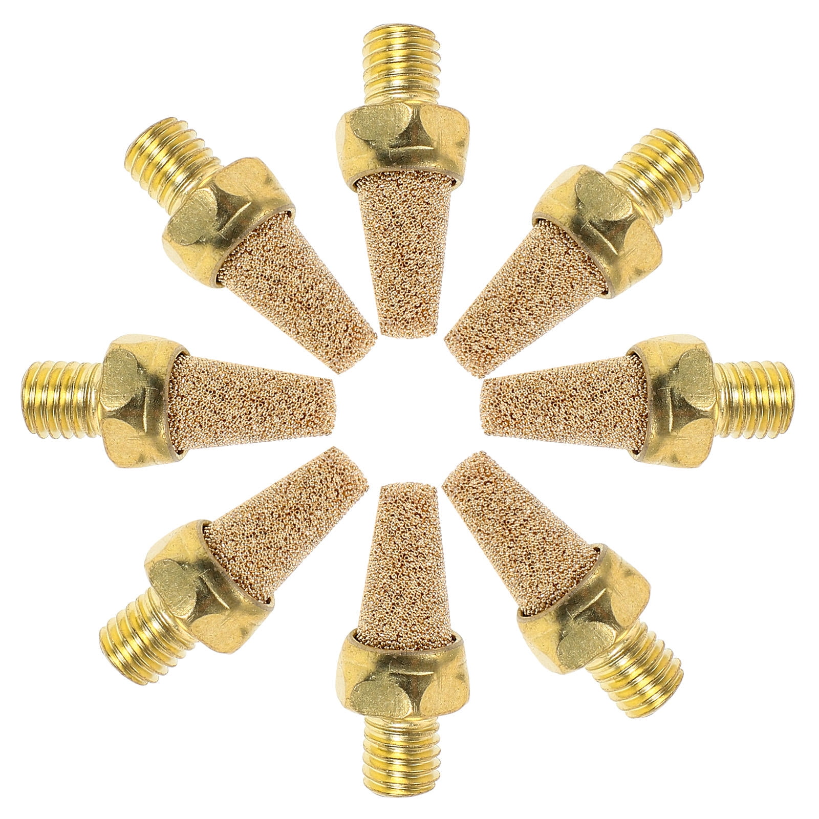 KAKOWELY 8Pcs Copper Pneumatic Muffler for Noise Control in Industrial ...