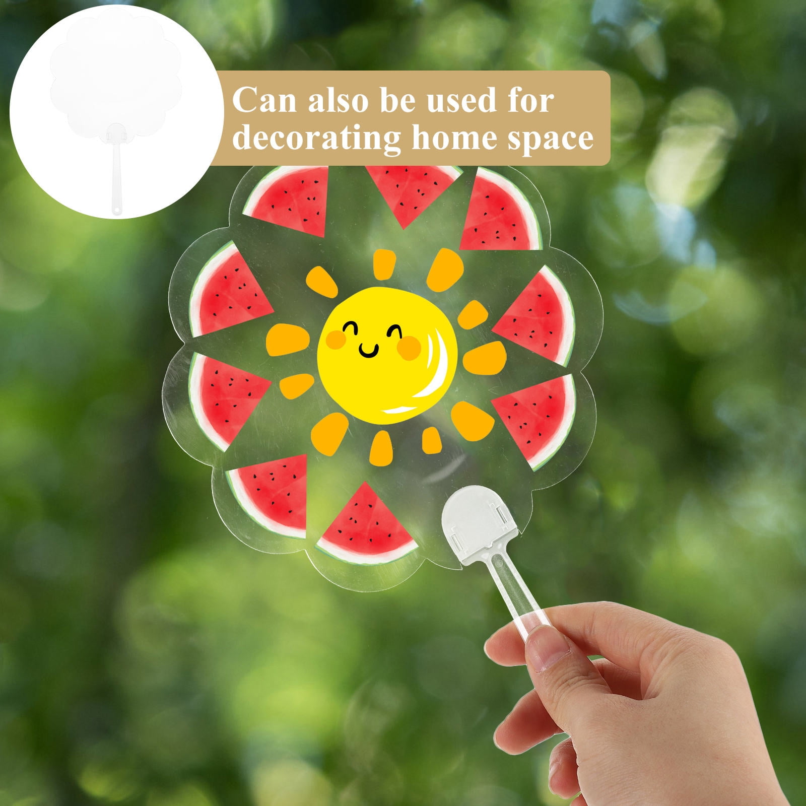 KAKOWELY 8Pcs Diy Painting Fans for Families Blank Design Round Shape ...