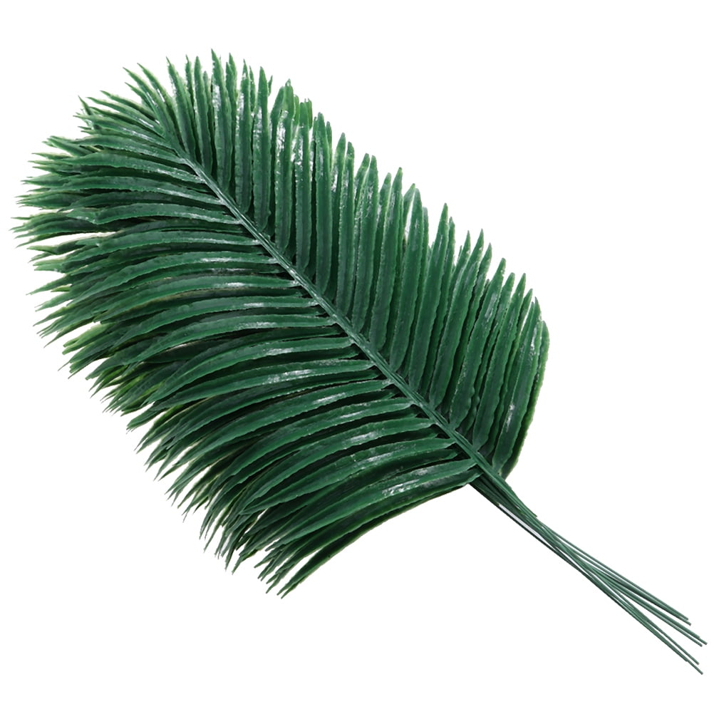 KAKOWELY 8Pcs Faux Leaves Branch Shape Plastic Iron Wire Realistic ...