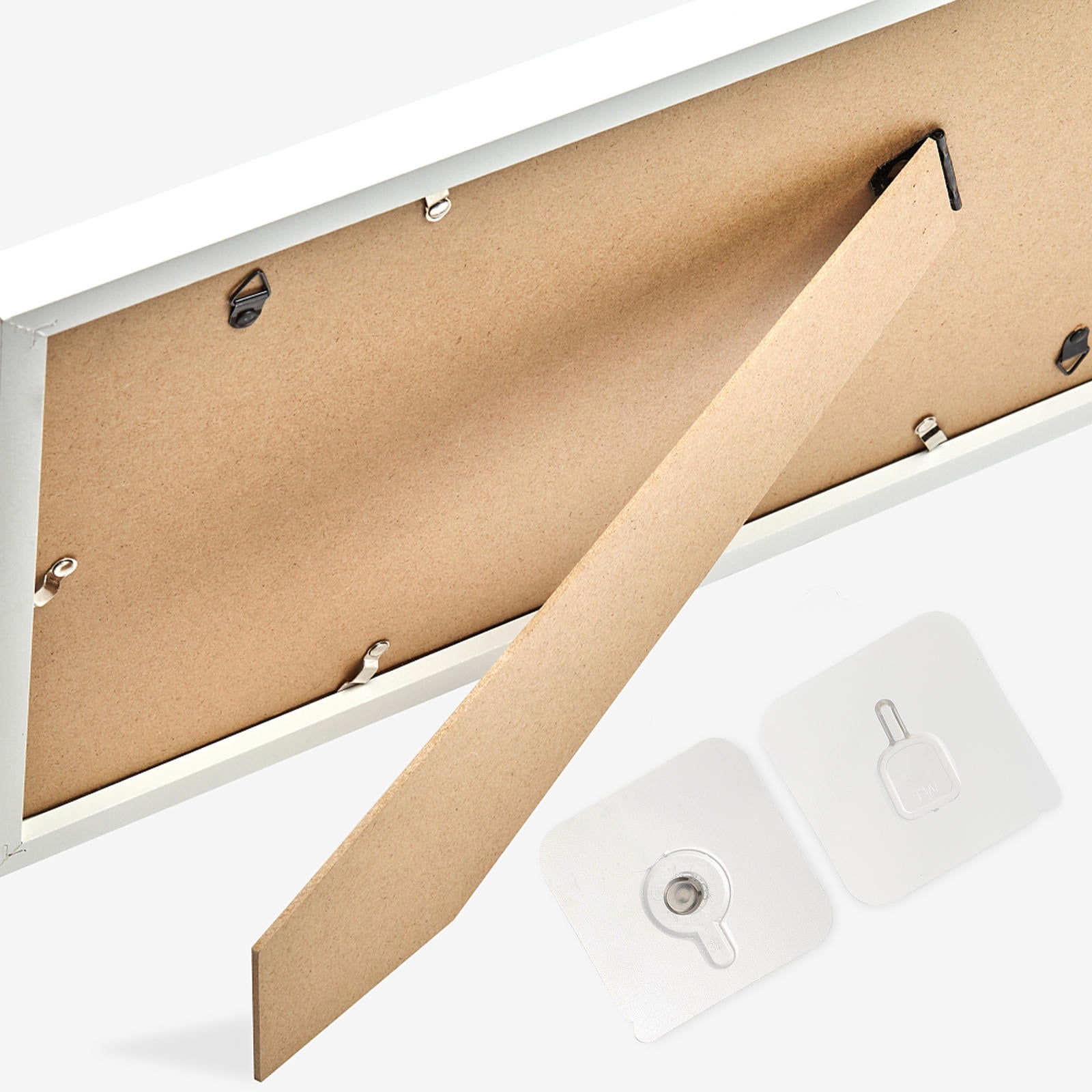 KAKOWELY 9Pcs Adhesive Hooks Transparent Picture Frame Hangers for ...