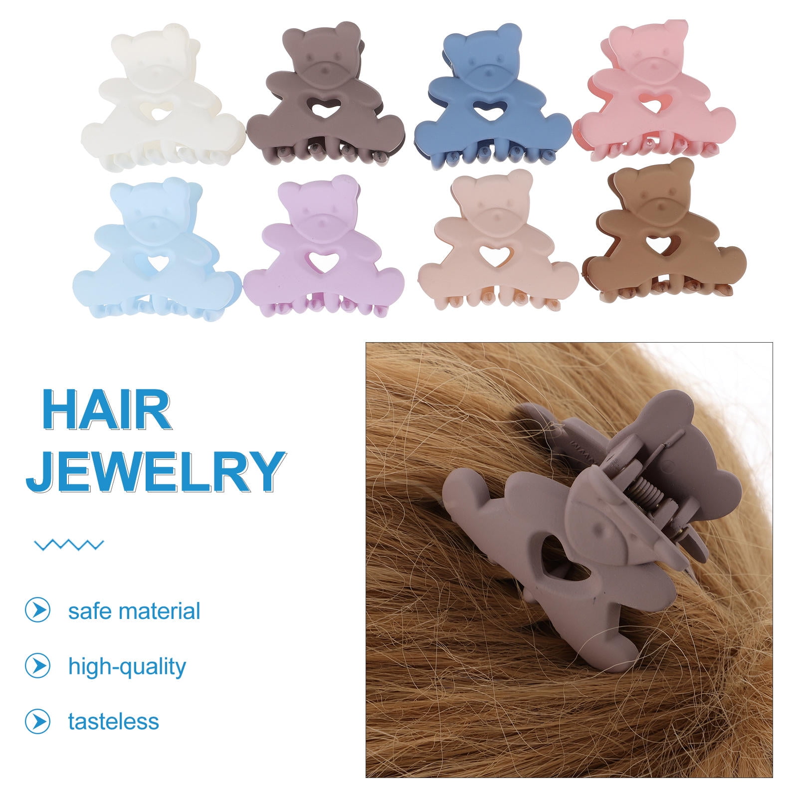 KAKOWELY 9Pcs Frosted Jaw Clips Mini Hair Claw Clips for Hairstyle ...
