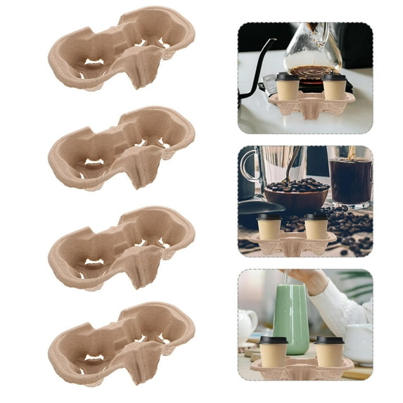 KAKOWELY Beverage Packing Rack 22x11cm Khaki Paper Pulp Fiber for Juice ...