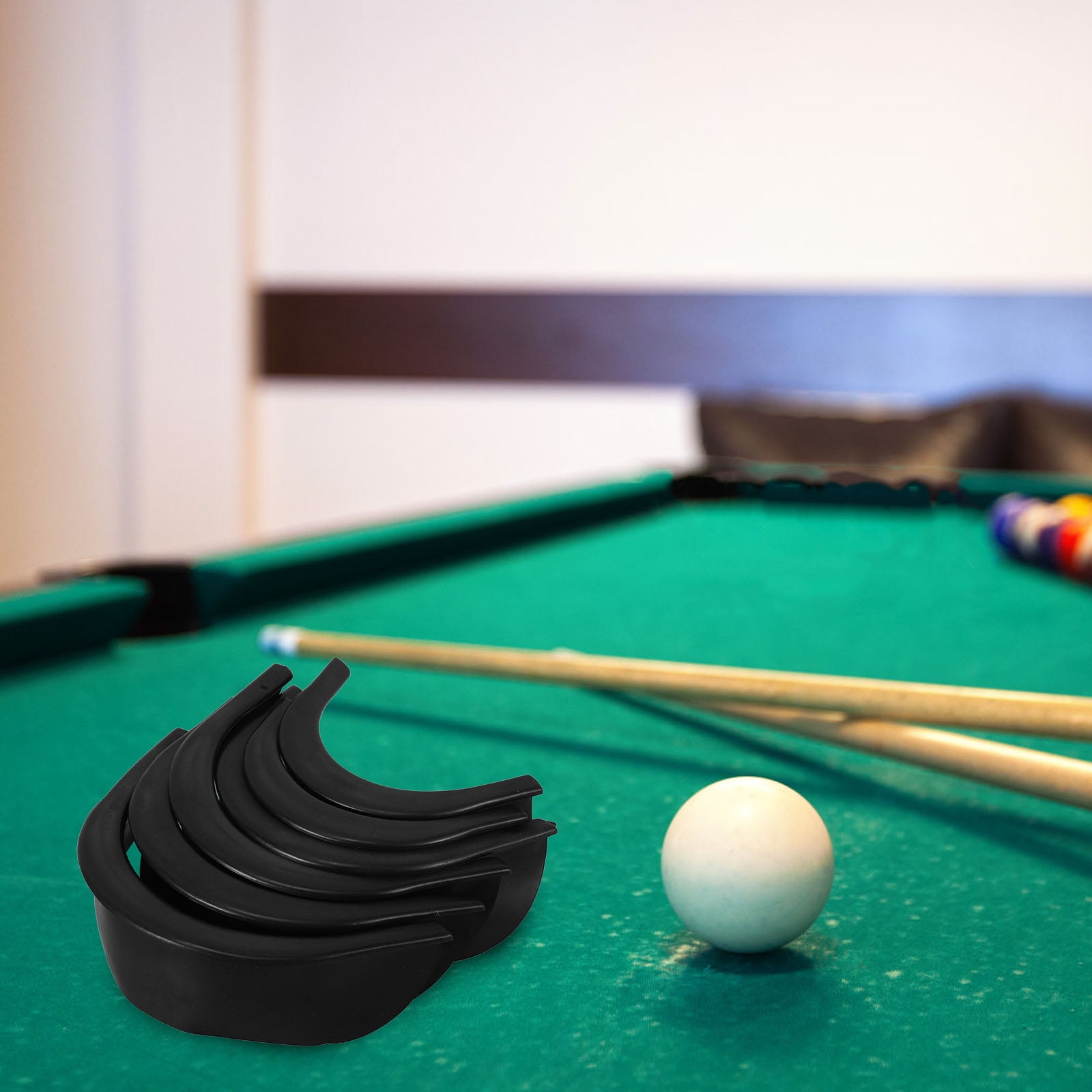 KAKOWELY Billiard Players 6Pcs Black Plastic Hole Liners for Pool Table ...