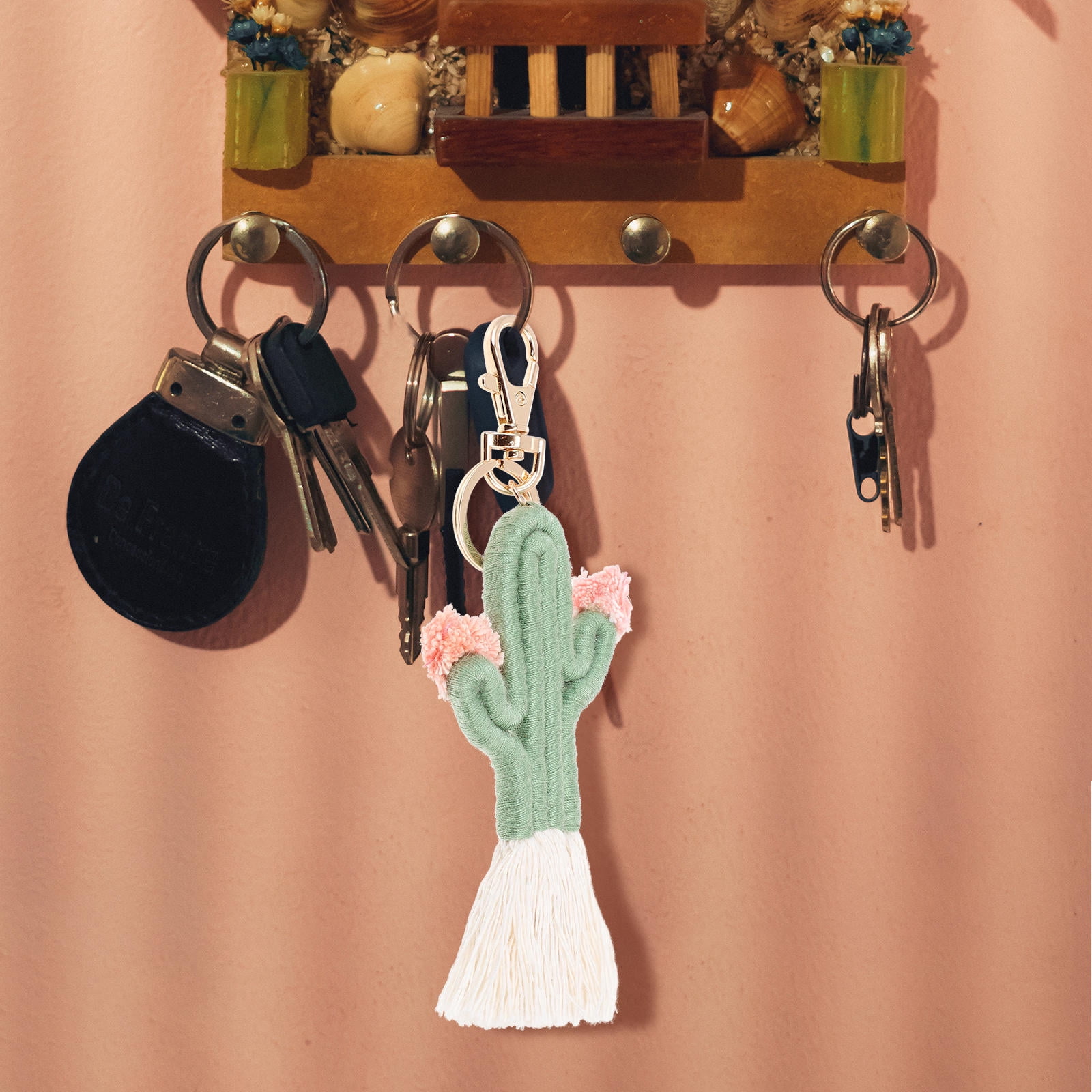 KAKOWELY Cactus Keychain in Green Color for Women Boho Style 1Pcs ...