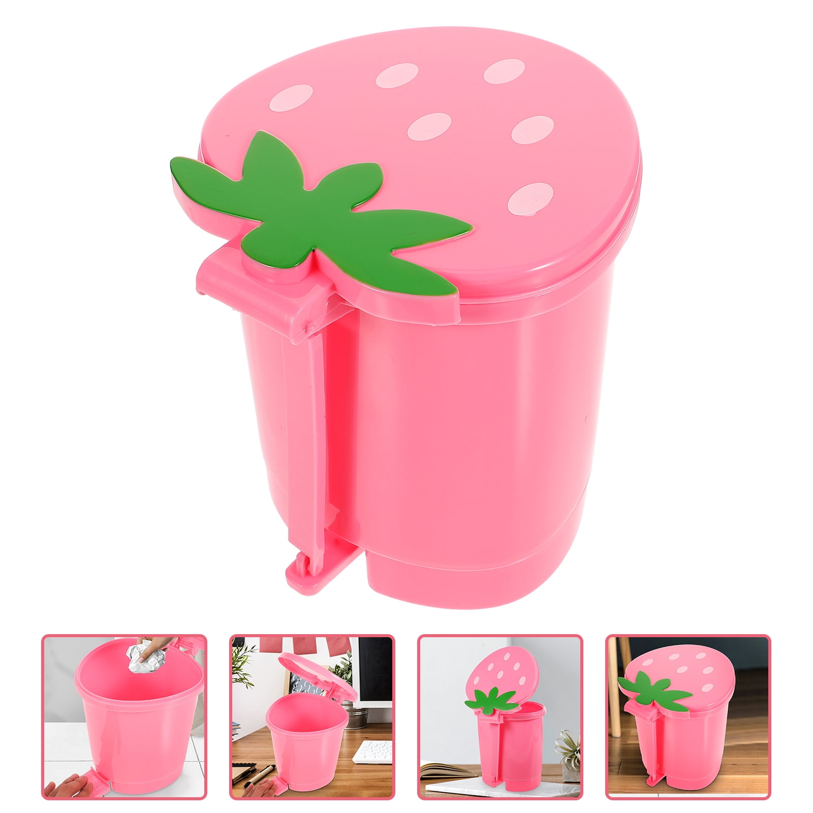 KAKOWELY Cartoon Shaped Trash Bin Desktop Rubbish Can For Home And ...