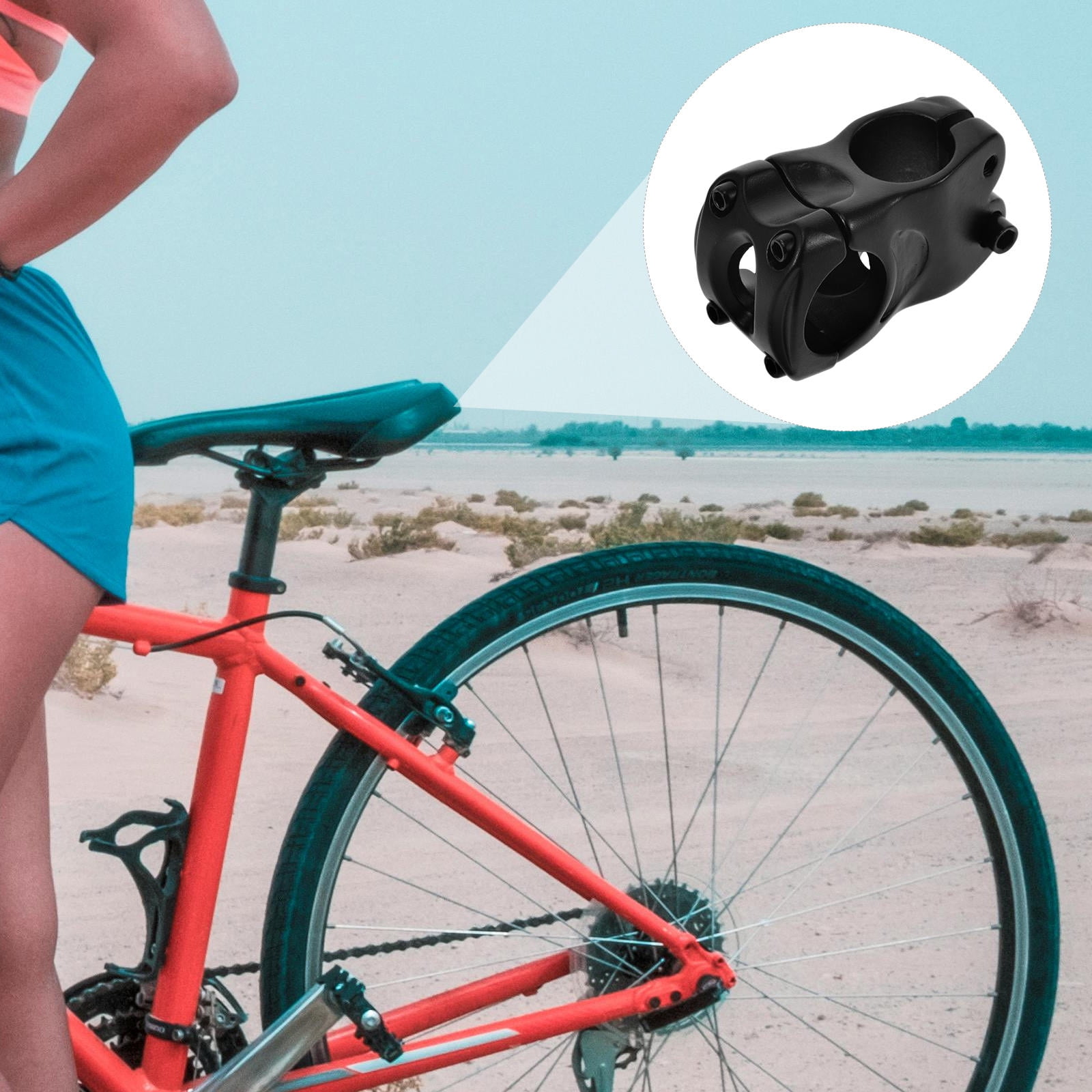 KAKOWELY Cycling Handlebar Extender 1Pack Black Bike Stem with Short ...