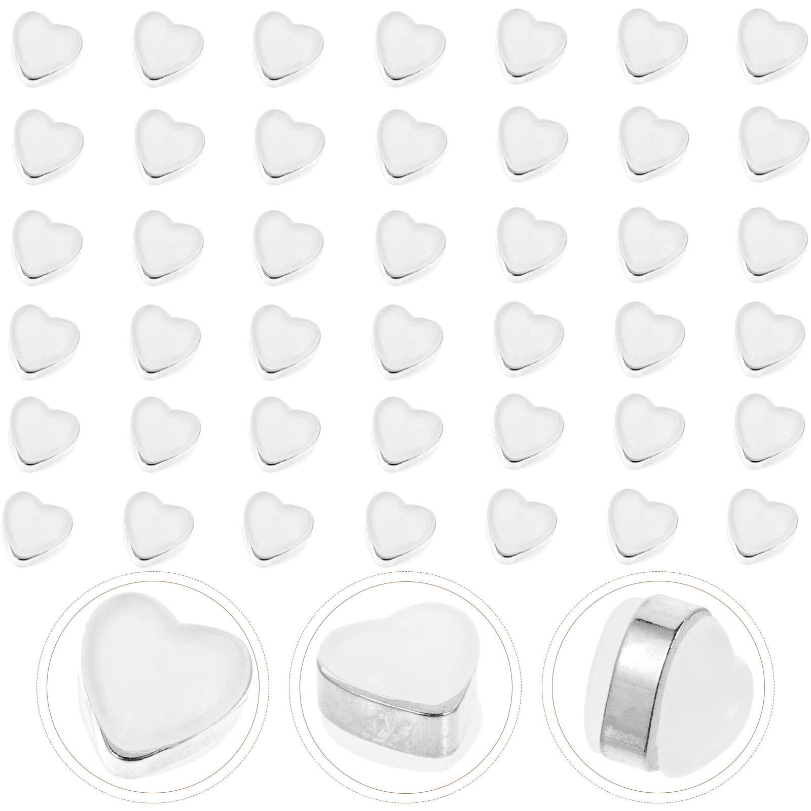 KAKOWELY Earring Backs 100Pcs Heart Shaped Silicone Locking Secure for ...