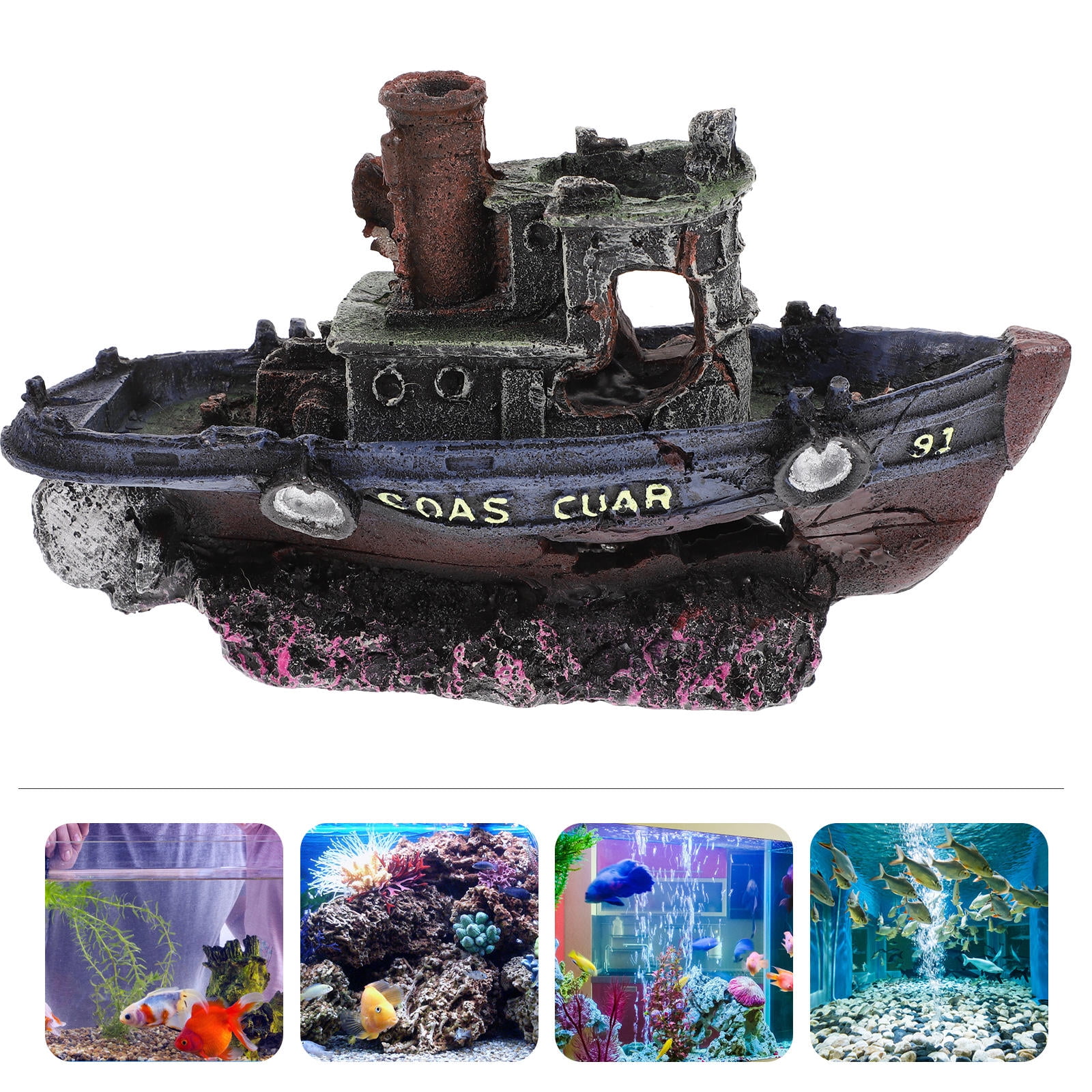 KAKOWELY Fish Hideaway 1Set Aquarium Hiding Cave Fish Tank Decoration ...