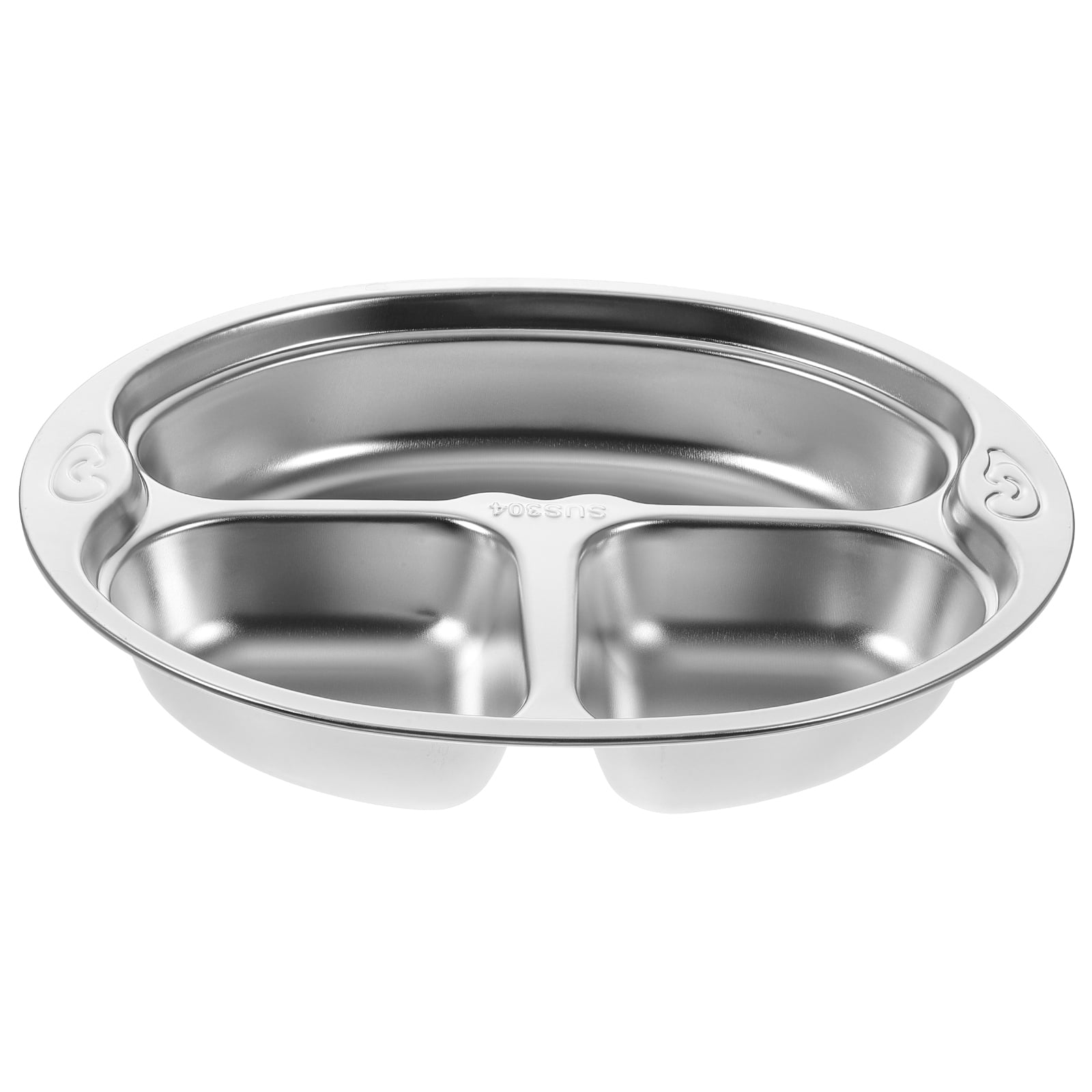KAKOWELY Food Divider Tray 304 Stainless Steel Versatile Silver 1Pack 9 ...