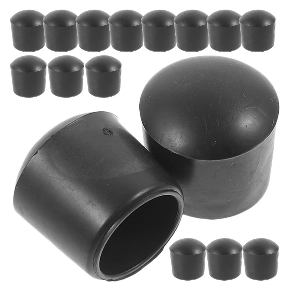 KAKOWELY Foosball End Caps 16Pcs Round Black PVC for Table Football ...