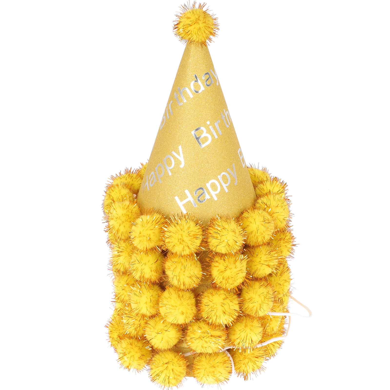 KAKOWELY Golden Paper Cone Birthday Hats for Kids and Adults 5Pcs ...
