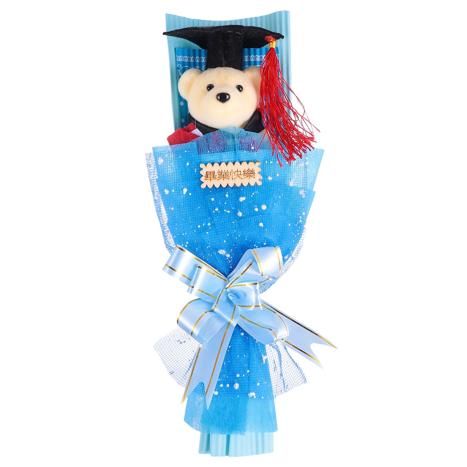 KAKOWELY Graduation Bear Bouquet 1Set Blue for Congrats Grad Home ...