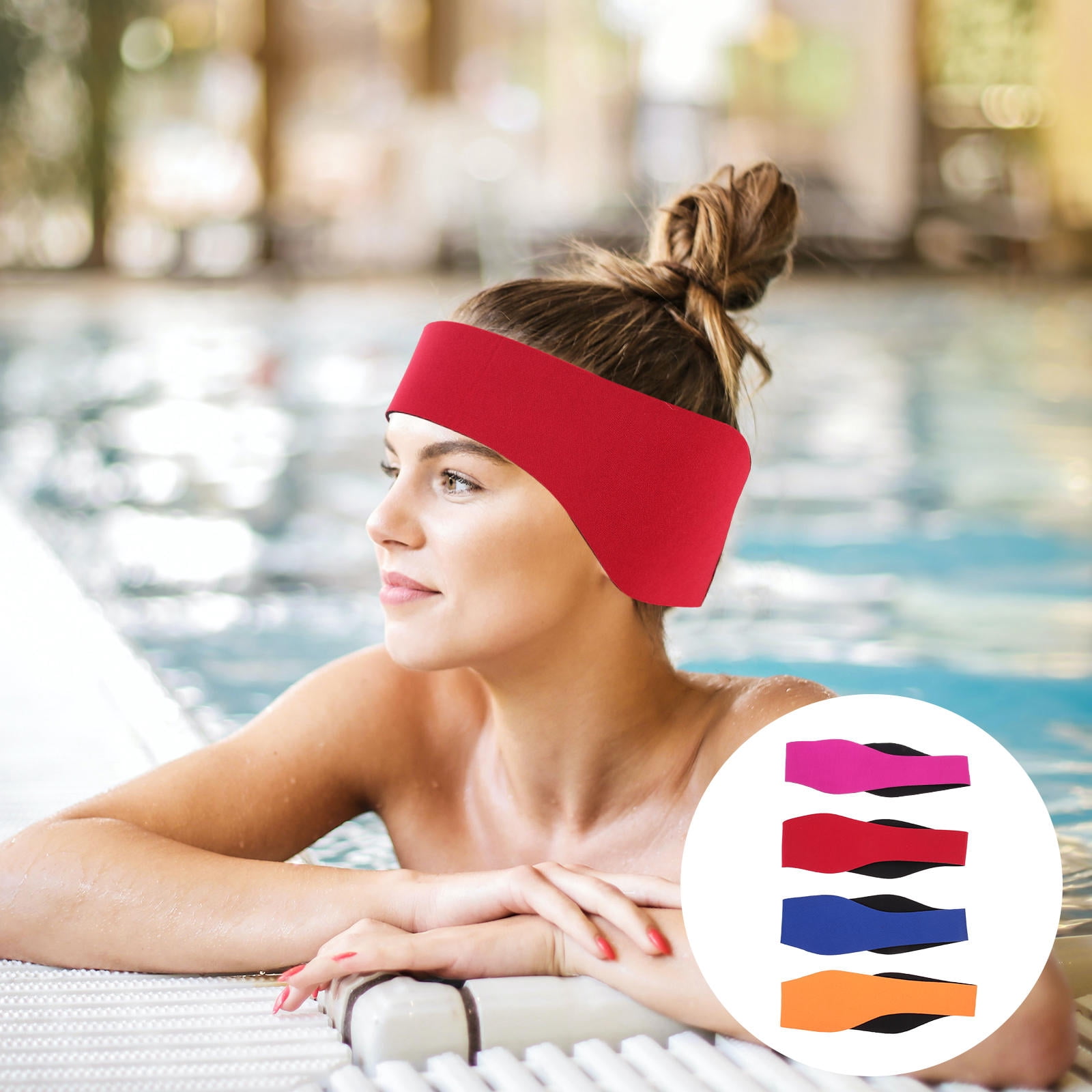 KAKOWELY Neoprene Swim Ear Covers for Adults and Kids in Rose Red and ...