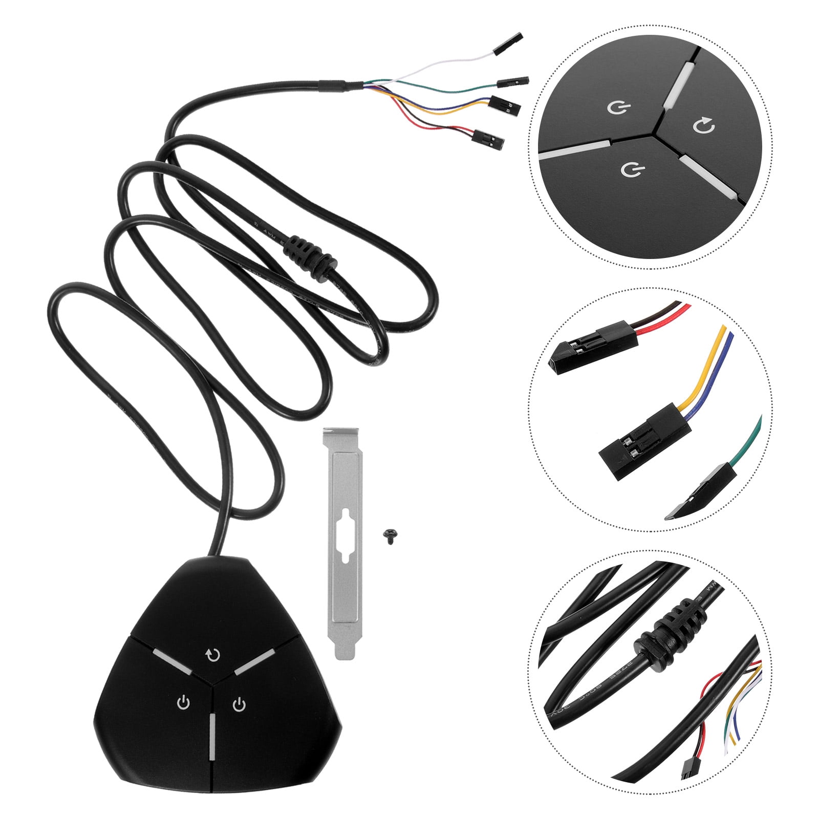 KAKOWELY Pc Power Supply Button 1Set with Simple Design for Office and ...