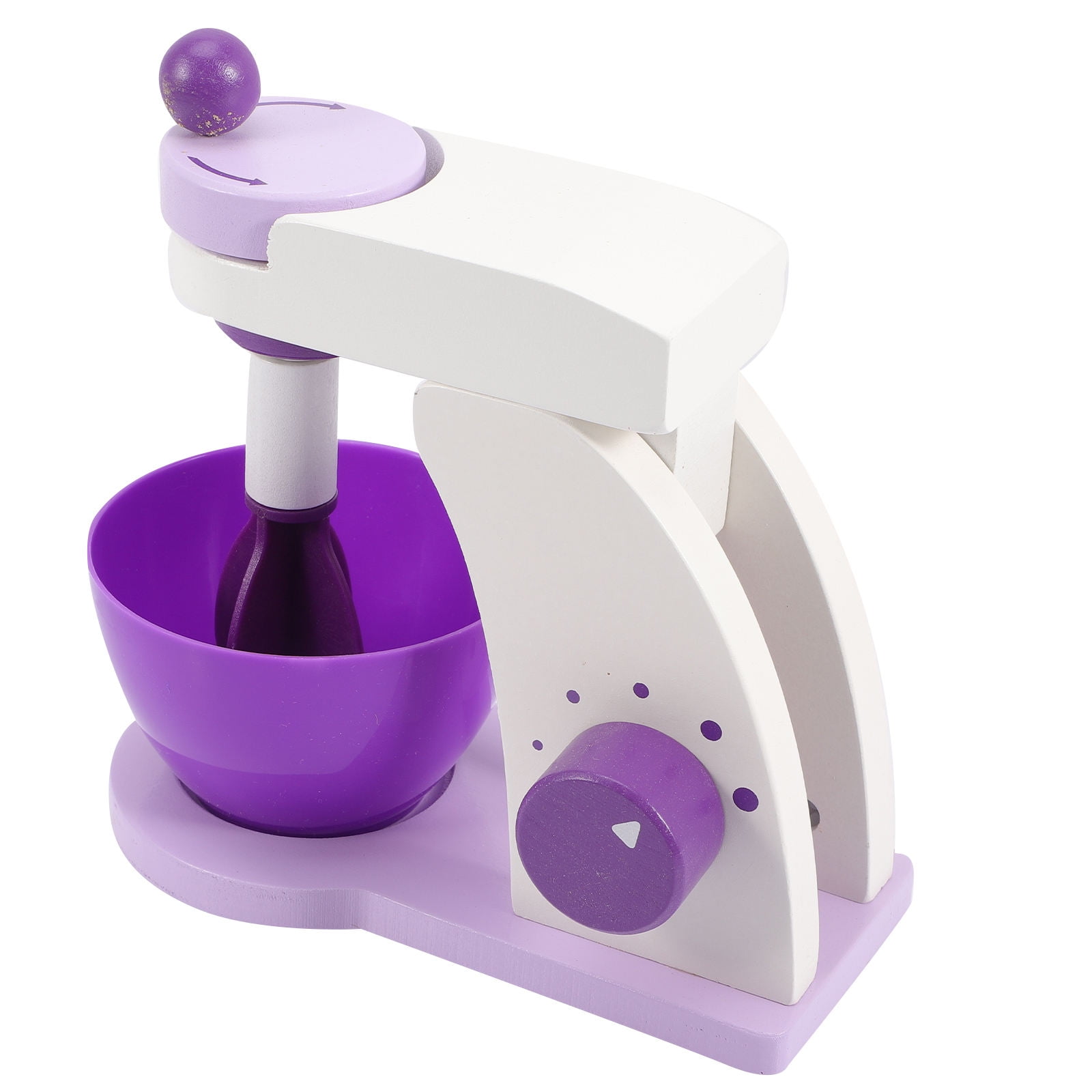 KAKOWELY Pretend Play Kitchen Appliance Toy Purple Wood 1 Set 6.7x6.5x3 ...