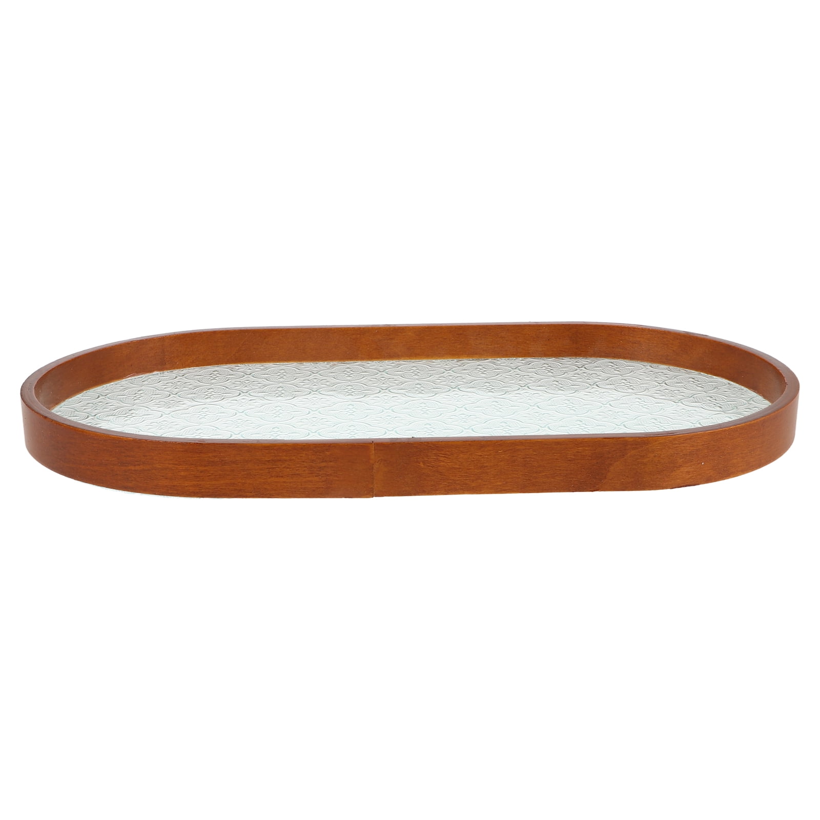 KAKOWELY Rectangular Glass Serving Plate In Coffee Shade For Versatile ...