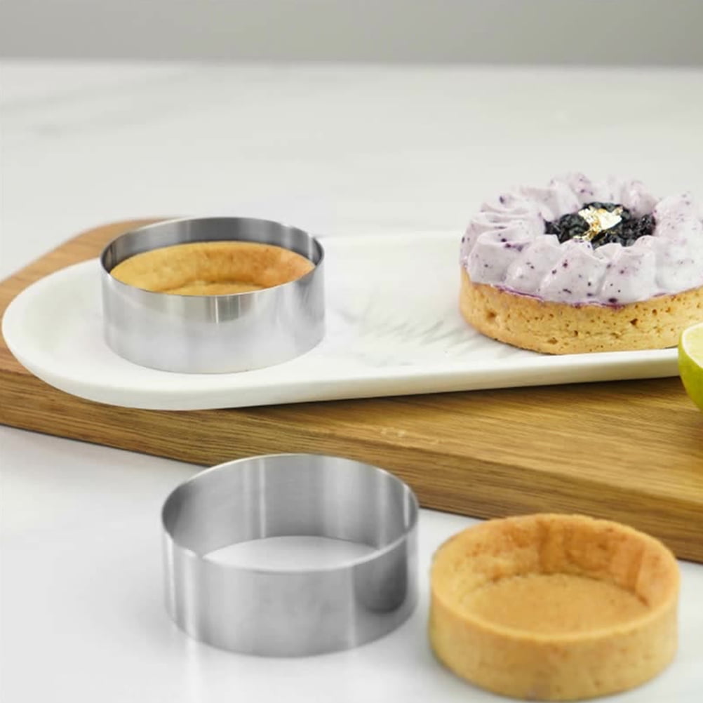 KAKOWELY Round Cake Ring Mold in Silver for Beautiful and Even Cakes ...