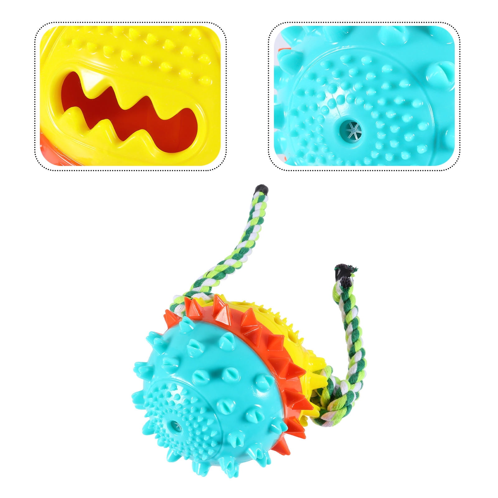 KAKOWELY TPR Dog Chew Toy for Pet Use Green Color Helps Clean Teeth and ...