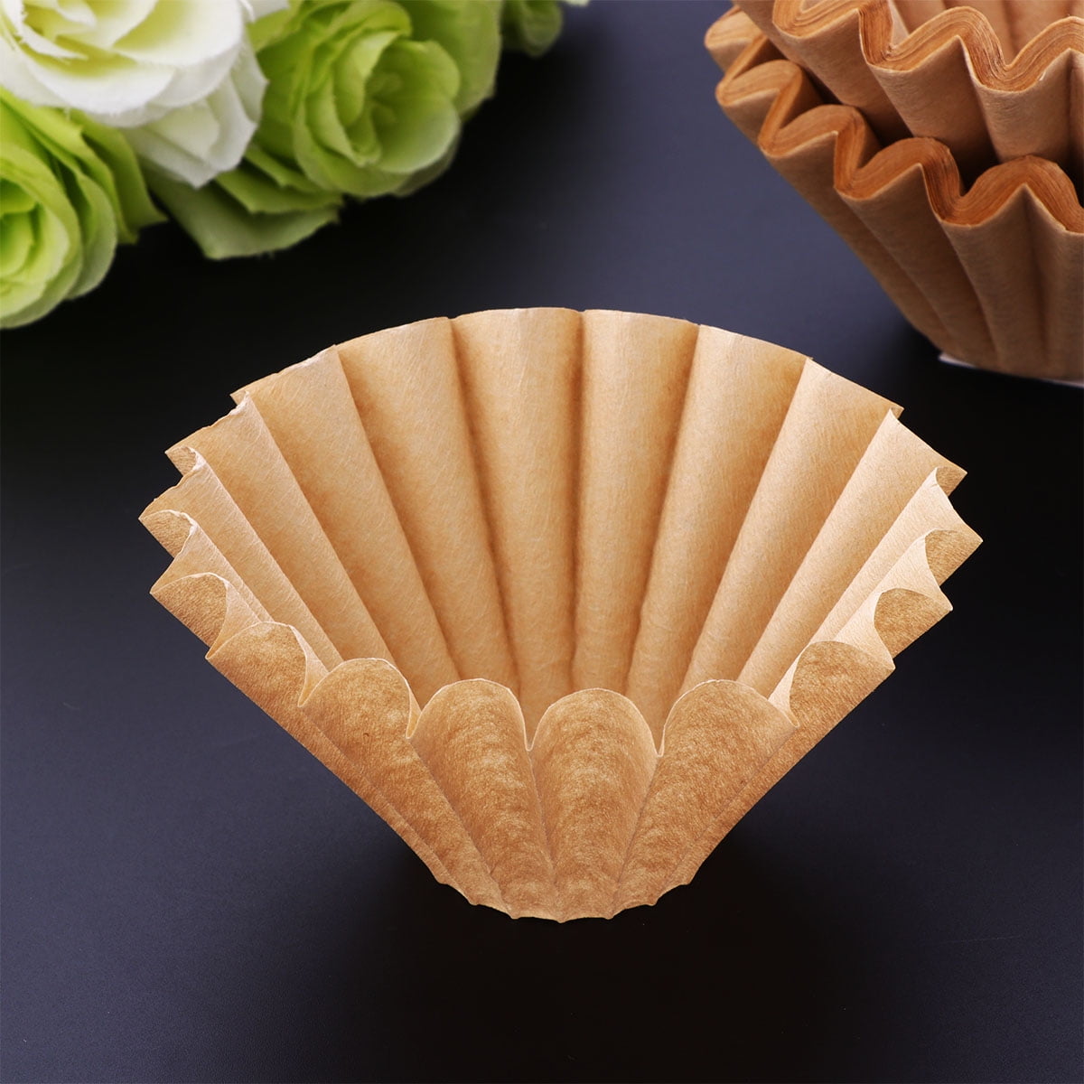 KAKOWELY Unbleached Coffee Filter Paper for Brewing with Tall Sides and ...