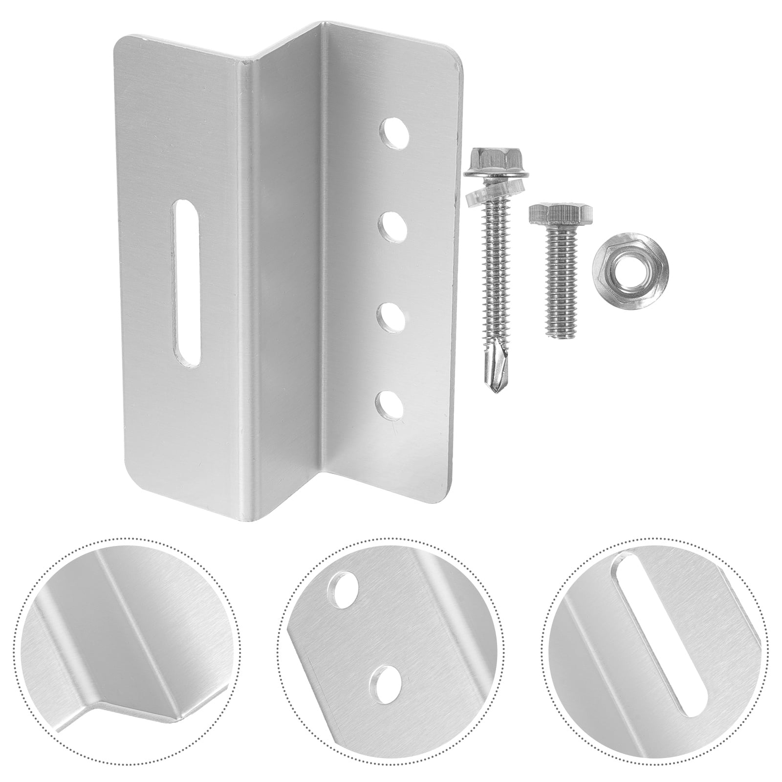 KAKOWELY Z-shaped Solar Panel Fixing Brackets Stable Installation Weather Resistance 10x7cm ...