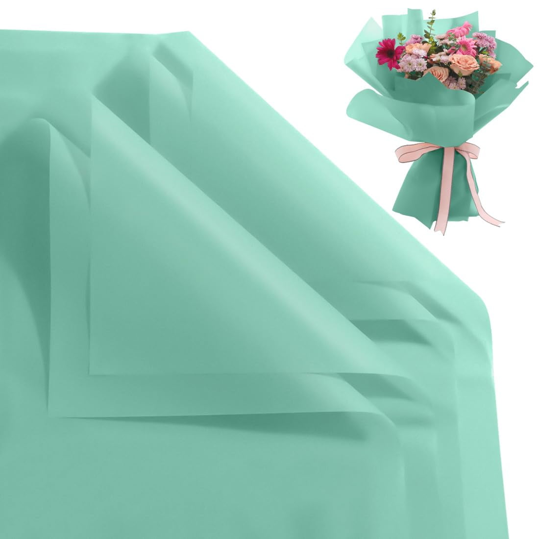 KAKURUMA 20 Sheets FEV6 Waterproof Flower Wrapping Paper, Bouquet ...