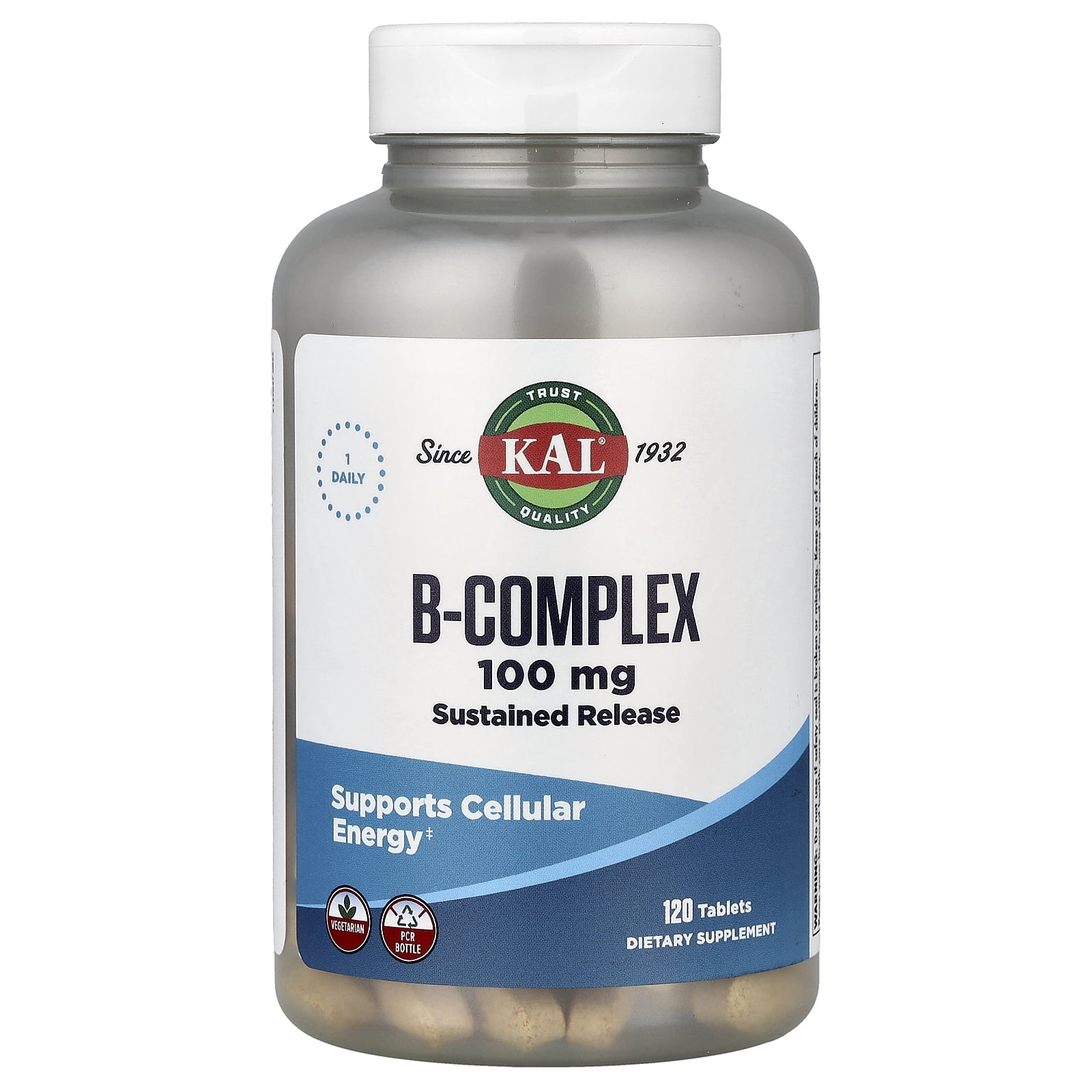 KAL B-Complex, 100 mg, 120 Tablets - Walmart.com