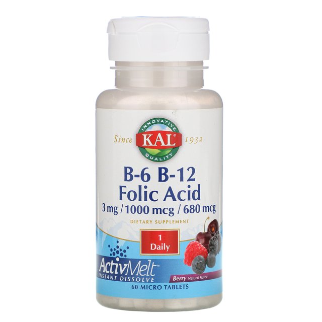 KAL B-6, B-12, and Folic Acid ActivMelt | Healthy Heart & Energy ...