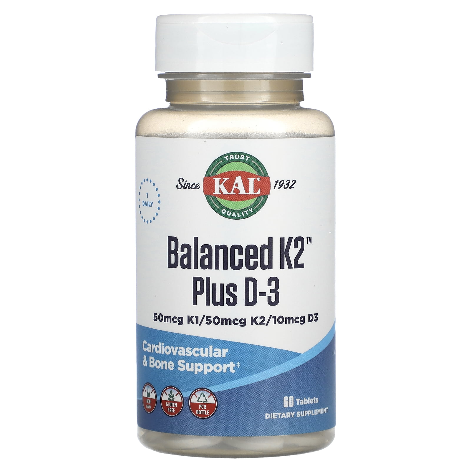 KAL Balanced K2 Plus D3, 60 Tablets - Walmart.com