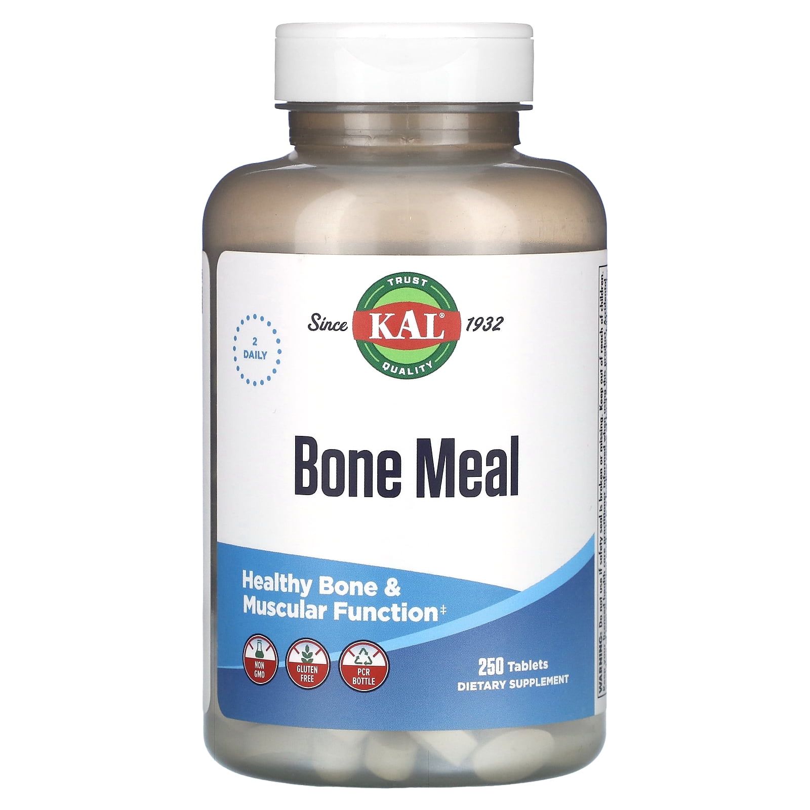 KAL Bone Meal Supplement Pills | Calcium, Minerals for Healthy Bones ...