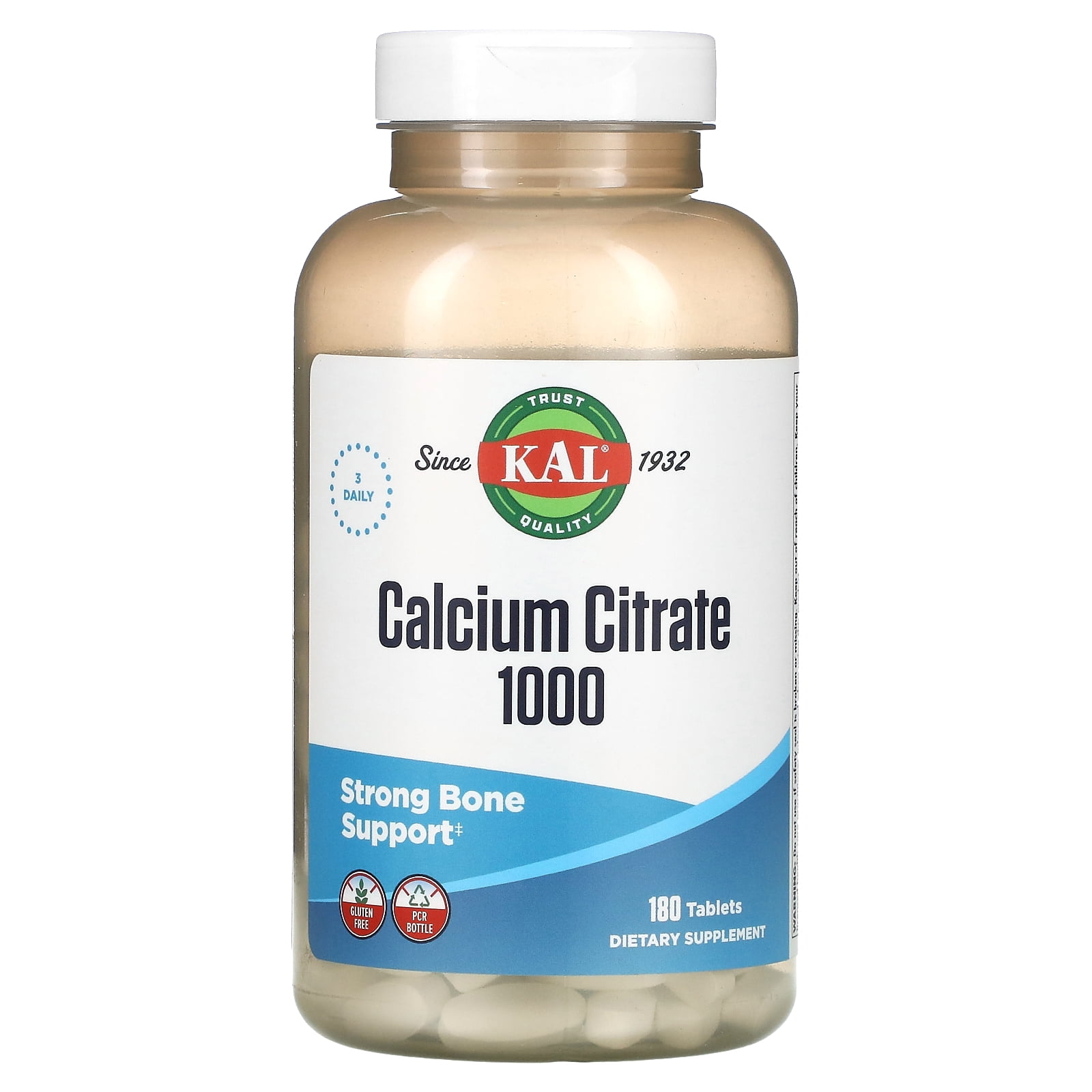 KAL Calcium Citrate Supplement 1000mg | Bone, Teeth & Cardiovascular ...