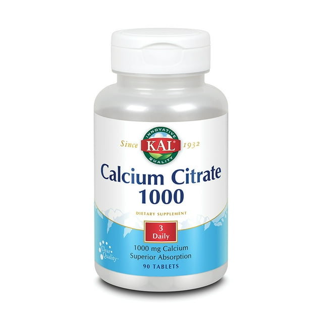 KAL Calcium Citrate 1000mg | Teeth & Bone Health, Nervous, Muscular ...
