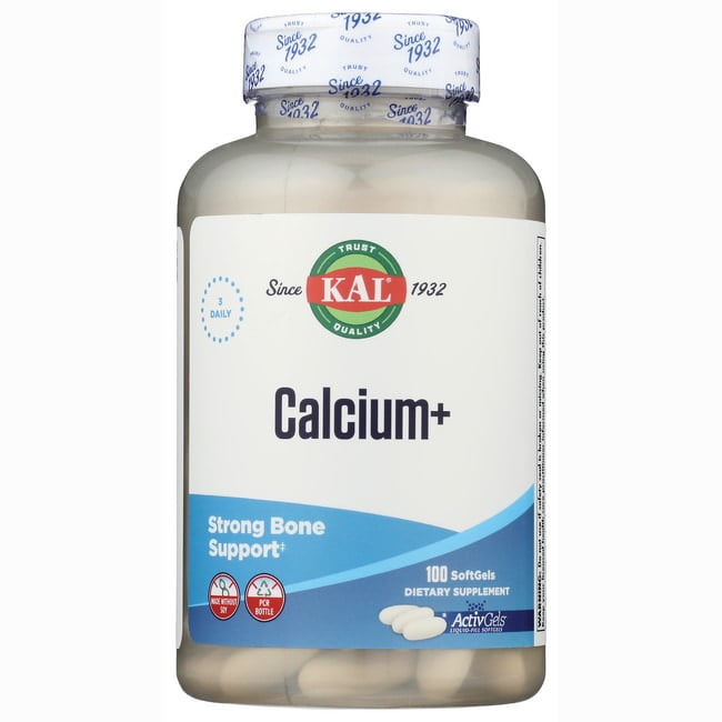 KAL Calcium Plus Tablets, 1000 mg, 100 Count - Walmart.com